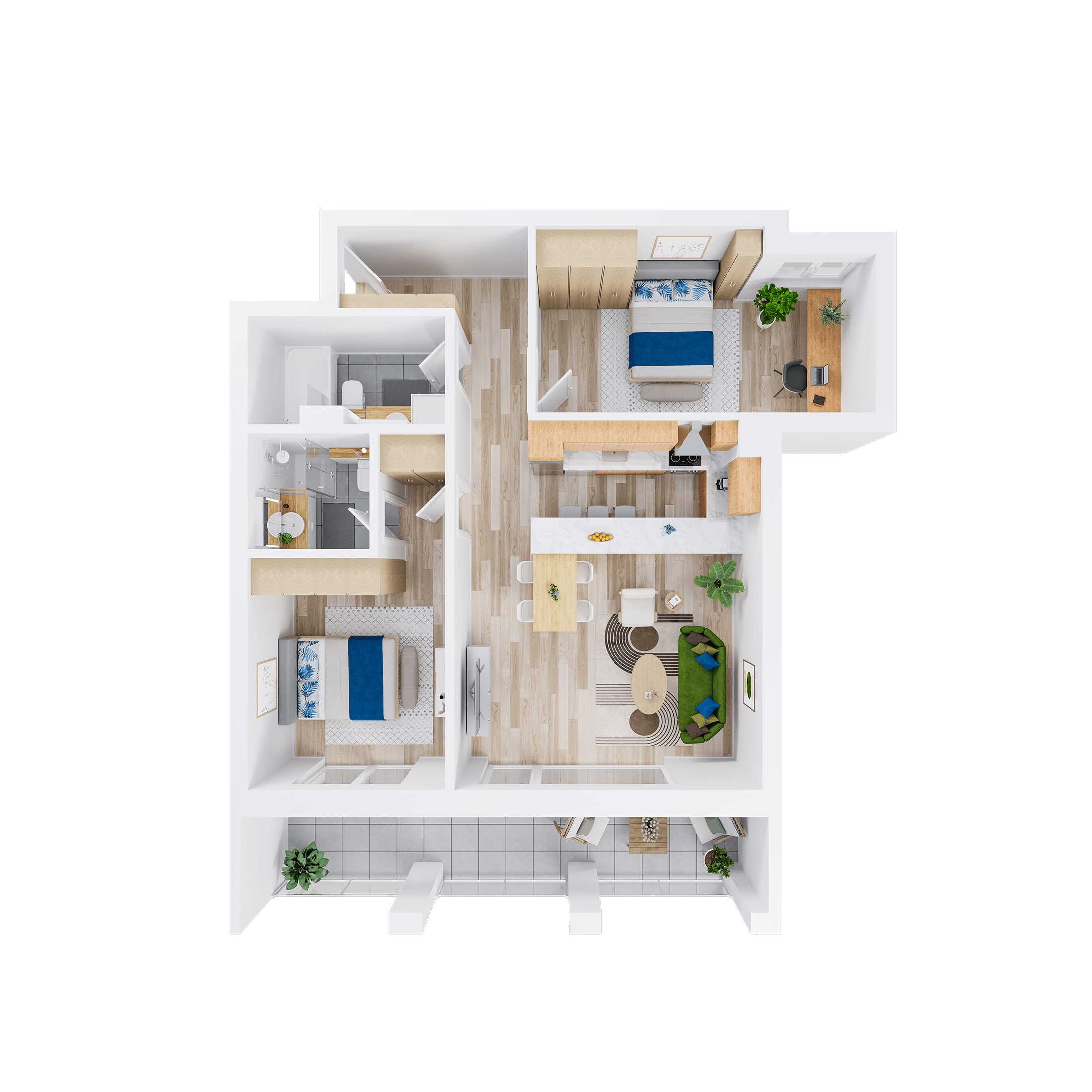 Apartament finisat - 3 camere - Scala Sopor